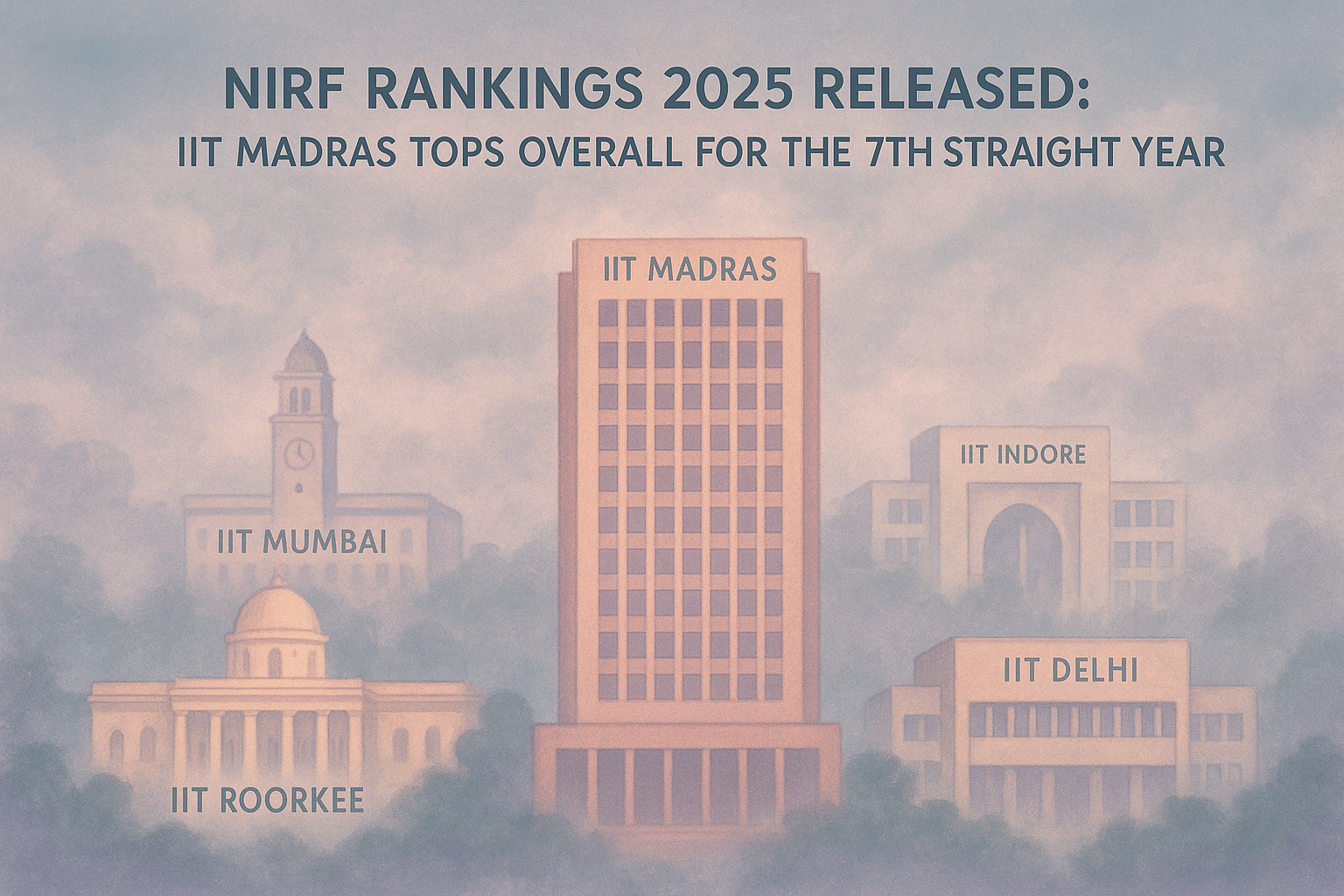 NIRF 2025 Rankings: IIT Madras Tops Overall for 7th Straight Year ...
