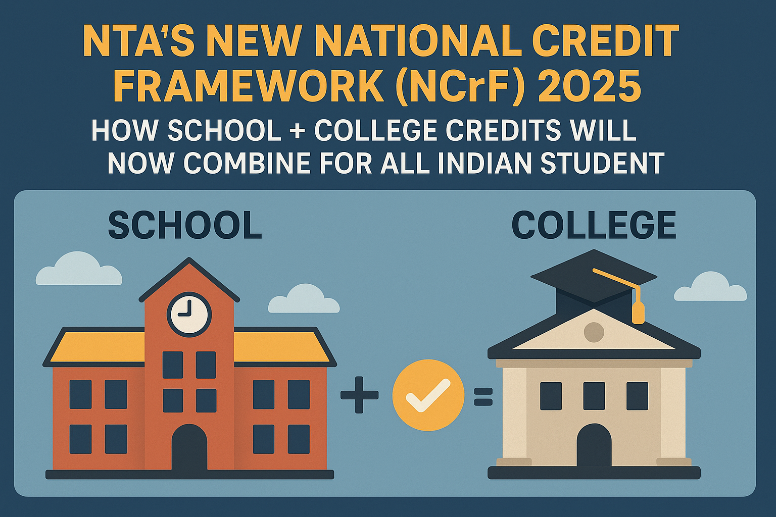 NTA’s New National Credit Framework (NCrF) 2025: How School + College Credits Will Now Combine ...