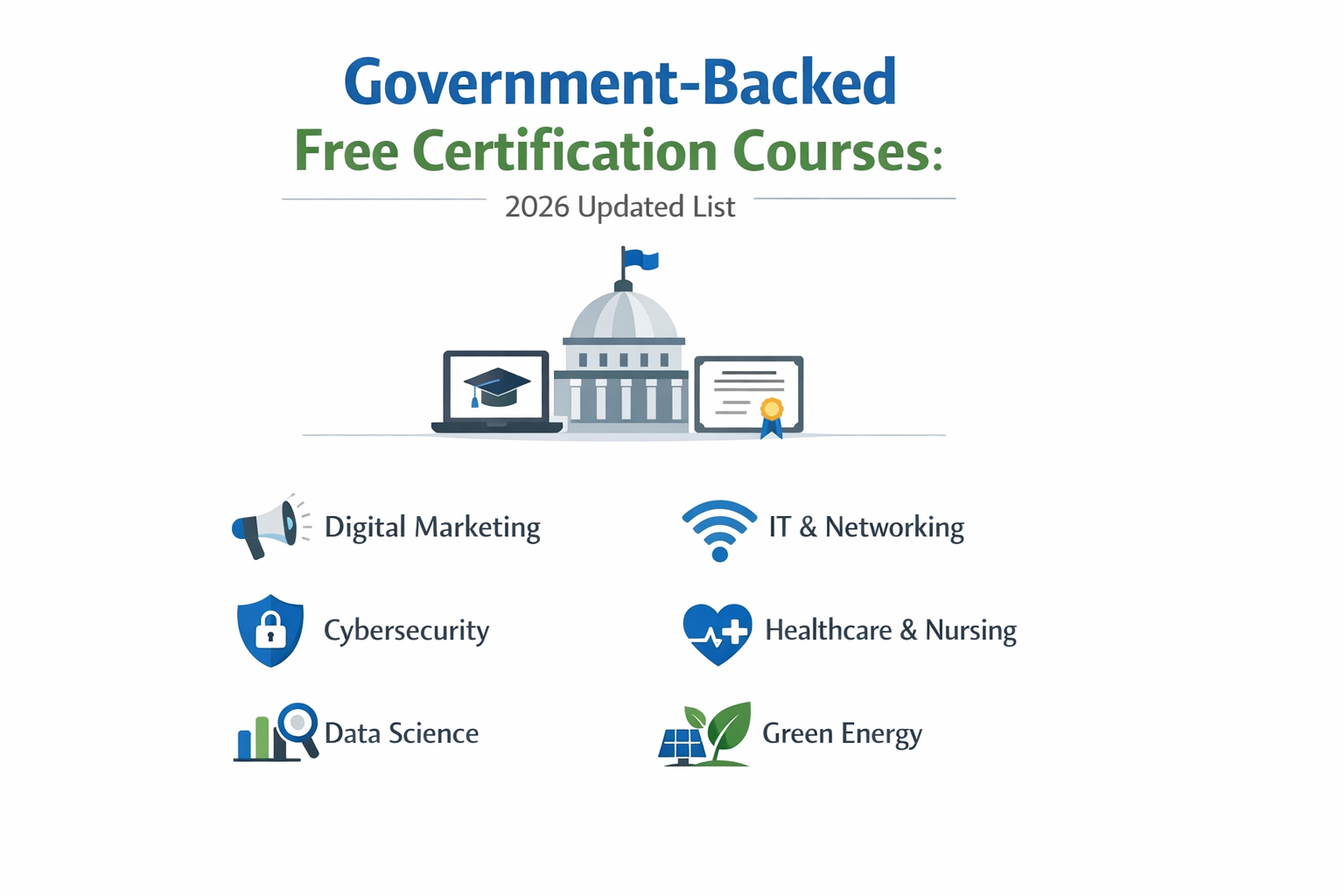 Government-Backed Free Certification Courses: 2026 Updated List