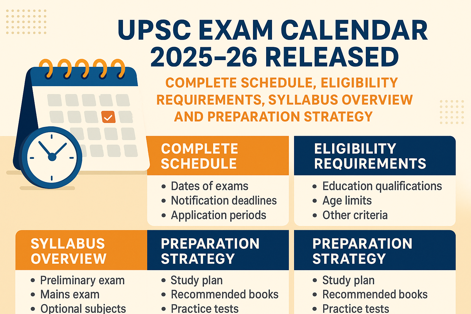 UPSC Exam Calendar 2025-26 Released: Complete Schedule, Eligibility ...