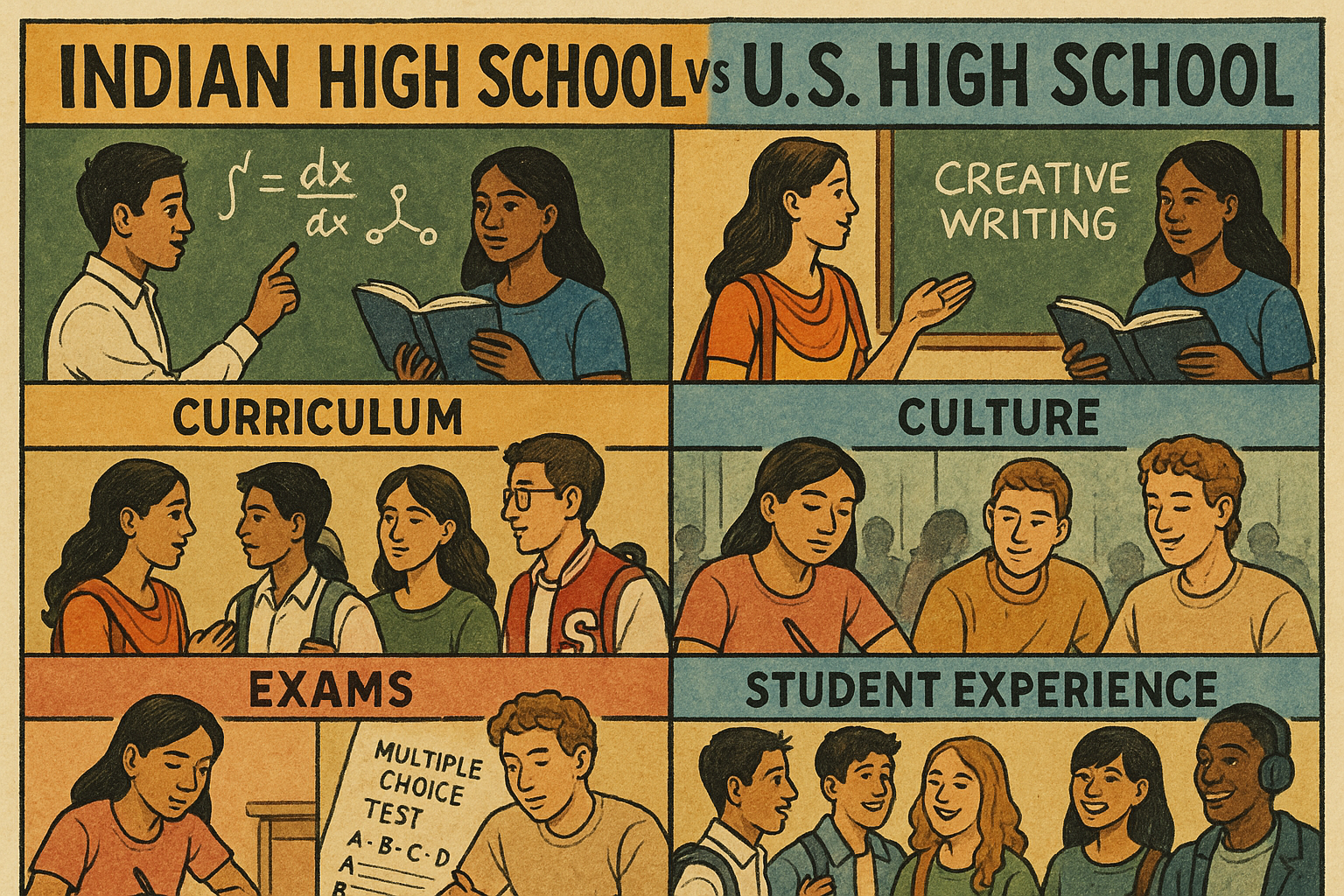 Indian High Schools vs U.S. High Schools — Curriculum, Culture, Exams ...