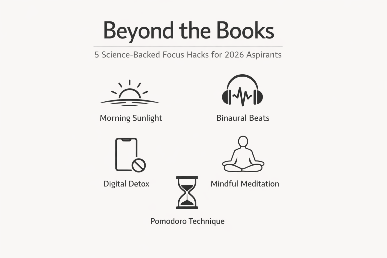 Beyond the Books: 5 Science-Backed Focus Hacks for 2026 Aspirants